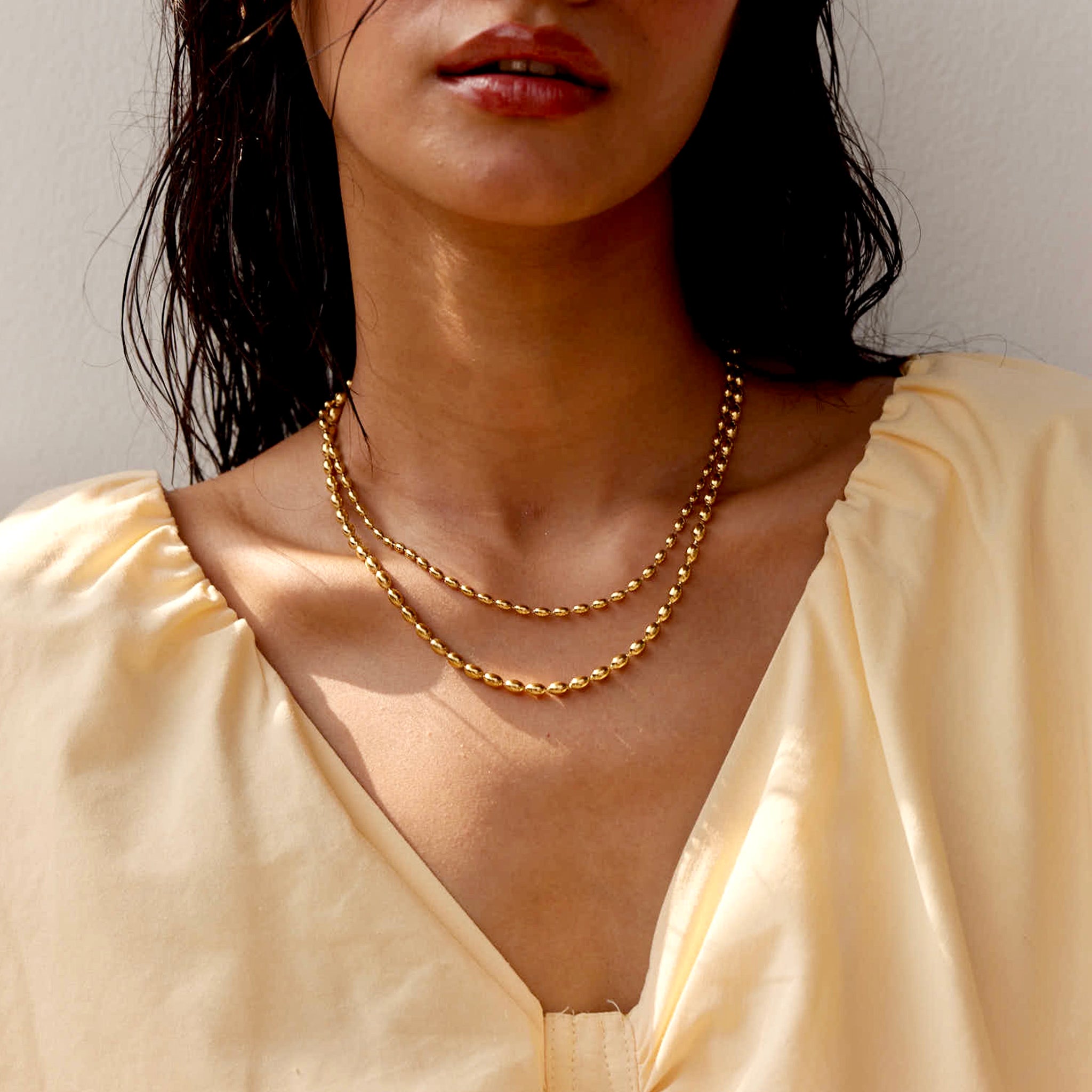 Buy Beads Necklace - Emas Beaded Layered Necklace by Noya